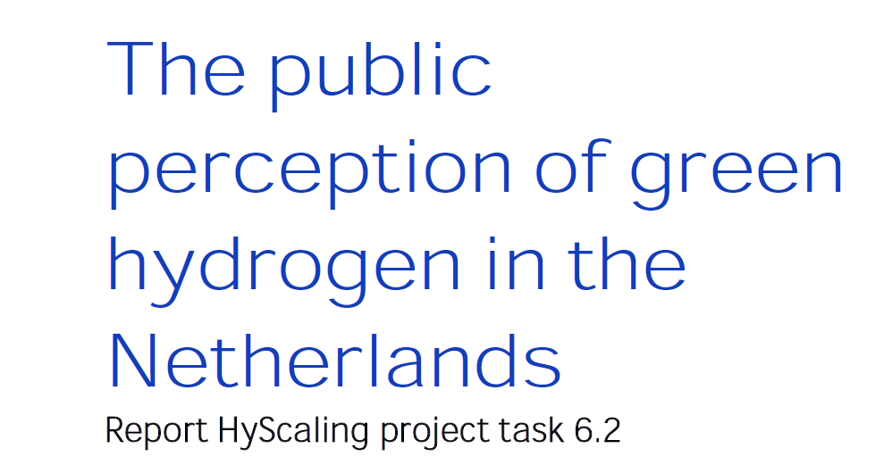 Report: The public perception of green hydrogen in the Netherlands